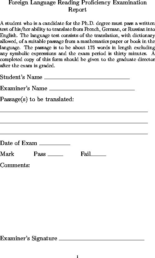 Information for Current Students